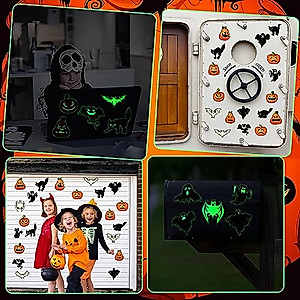 Halloween Magnetic Decorations Stickers, JULMELON 22pcs Pumpkin Bat Car Magnets Decorations Accessories for Halloween Party Supplies Fridge Car Garage Door Cruise Decor