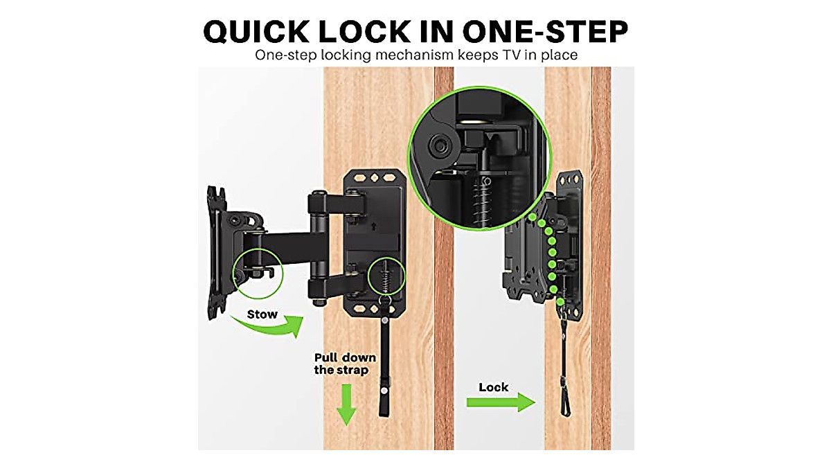 USX MOUNT Full Motion TV Wall Mount for 10-26" TVs