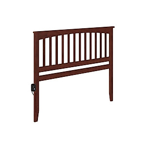Leo & Lacey Queen Spindle Headboard in Walnut