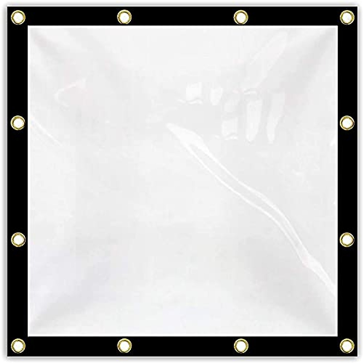 Tarpaulin Waterproof Clear Tarps with Grommets for Patio, Garden, Plants Greenhouse, Pet Hutch Roof, 10x13