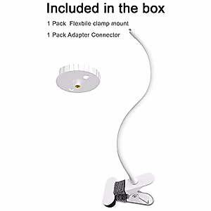 AOZTSUN Flexible Clip clamp Mount Compatible with Infant Optics DXR-8 and DXR-8 PRO Video Baby Monitor Camera 15.7 inches Flexible Long Gooseneck Arm, Baby Monitors Holder for Crib Baby Camera Stand