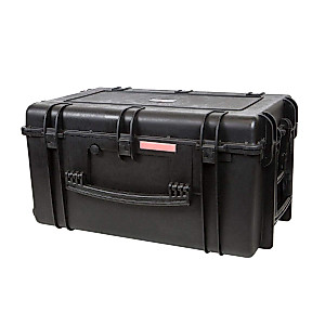 Monoprice Weatherproof Hard Case - 33 x 22 x 17 Inches, With Wheels and Customizable Foam, Shockproof, IP67, Ultraviolet And Impact Resistant Material, Black - Pure Outdoor Collection, 145.8 Liter