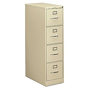 HON 314PL 310 Series Four-Drawer, Full-Suspension File, Letter, 26-1/2d, Putty