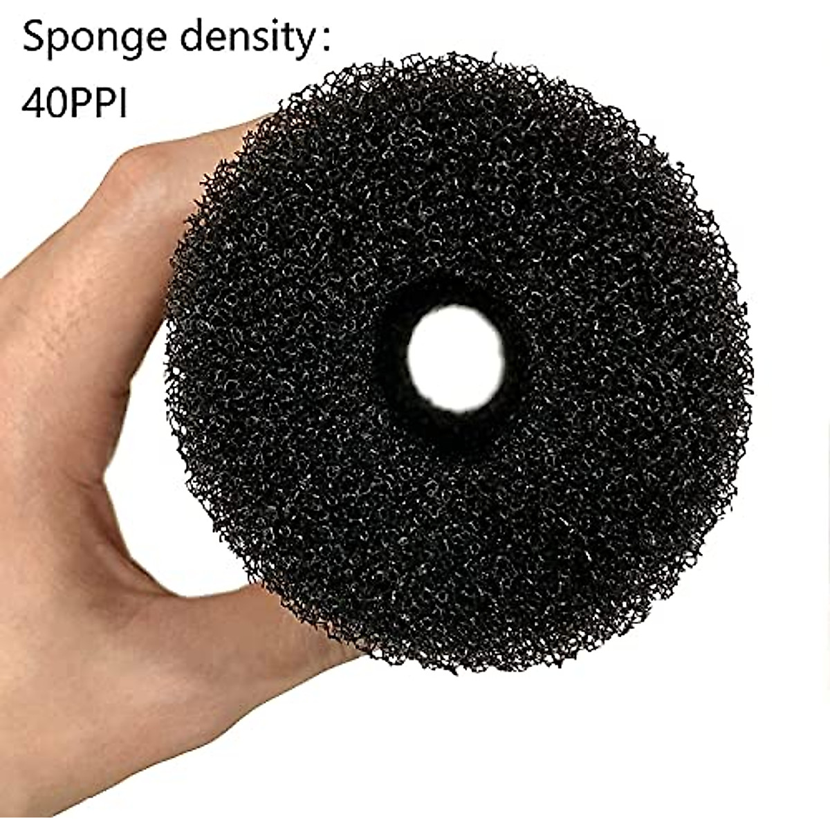 Xiaoyztan 6Pcs 6.0 x 2.5 Inch Aquarium Pre-Filter Sponges Foam Filter Cartridges with 0.8" Hole Diameter (Black)