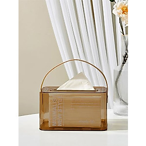 1pc Letter Graphic Tissue Storage Box (Color : Rust Brown, Size : One-Size)