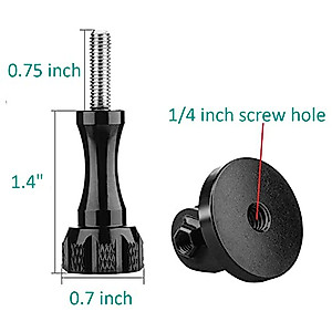 VIZEMO 2 Pack Aluminum Tripod Monopod Mount with Aluminum Thumbscrew Threaded,Mount Adapter Tripod Mount for Gopro Hero 11,10, 9, 8, 1/4 Tripod Adapter for Gopro and DJI OSMO Insta 360 Action Camera
