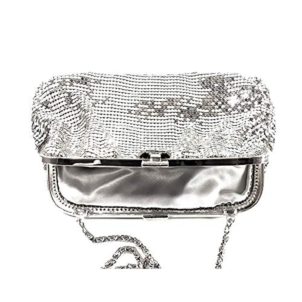 Frewahmesh Evening Clutch Small Brass Metal Mesh Purse Party Bridal Prom