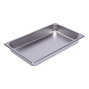 NG NOPTEG Full Size Steam Table Pans, 6-Pack 2.5 Inch Deep Restaurant Steam Table Pans 201 Gauge Stainless Steel Hotel Pan for Catering Supplies Restaurant Kitchen Pan Tray