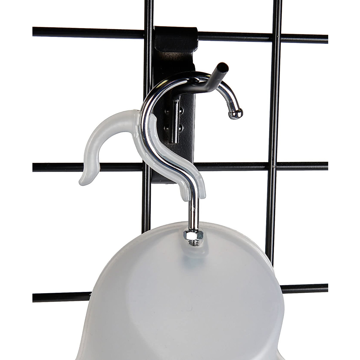 SSWBasics Female Molded Shatterproof Frosted Shapely Torso Form with Hook - Fits Women's Sizes 5-10 - Hanging Fashion Form Mannequin to Display Top and Bottom Merchandise