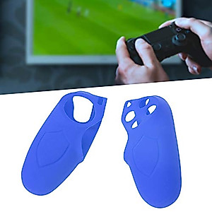 Shipenophy Protection Cover Soft Material Silicone Professional Manufacturing Delicate Designed Gamepad 1 Pair Split Scratchproof for PS4(sea ​​Blue)