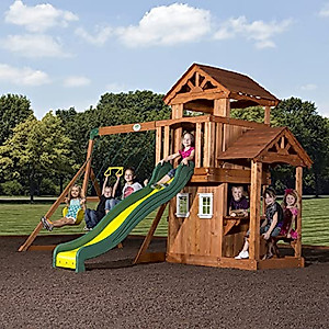 Backyard Discovery Tanglewood All Cedar Wood Playset Swing Set