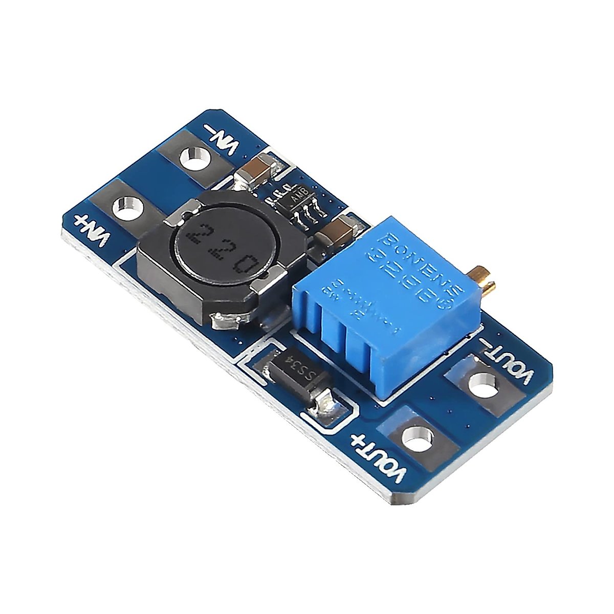 Diitao 20PCS Adjustable Step Up Converter MT3608 DC-DC Step Up Boost Power Converter 2A Modules Step Up Adjustable Voltage Regulator Board Input Voltage 2-24V to 5V-28V Output Voltage
