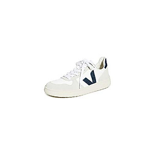 Veja Women's V-10 Sneakers, White/Nautico, 6 Medium US