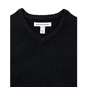 Amazon Essentials Men's Long-Sleeve Soft Touch V-Neck Sweater, Black, X-Large