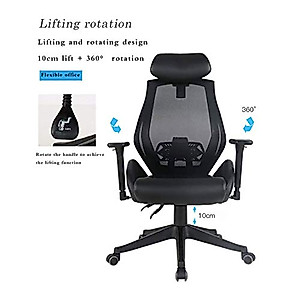 VejiA Ergonomic Chair Computer Chair Home Waist Backrest Office Comfortable Long Seat Chair Gaming Chair Study Chair Swivel Chair