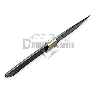 Custom Handmade Damascus Steel Blank Blade for Knife Making With Brass Bolster Model HB 02