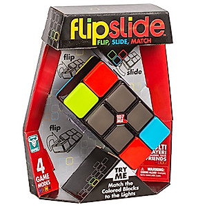 Flipslide Game - Electronic Handheld Game | Addictive Multiplayer Puzzle Game of Skill | Flip, Slide & Match Colors to Beat the Clock | 4 Thrilling Game Modes | Ages 8+ | Includes Batteries