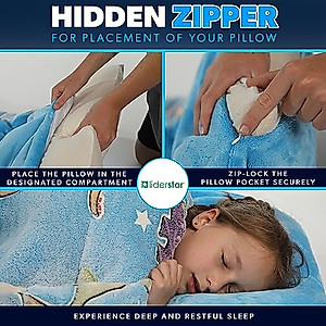 Dinosaur Sleeping Bags – Cozy Sleeping Bag for Boys Girls Aged 2-12 – Glow in The Dark Dinosaur Design – Ultra-Soft and Comforting Kids Sleeping Bag – 33 x 66-inch