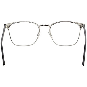 Saint Laurent SL 224 002 Black Silver Metal Square Eyeglasses 52mm