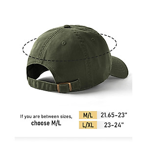 FURTALK Men and Women Vintage Washed Distressed Cotton Baseball Cap Plain Blank Adjustable Classic Baseball Hat Cap Green