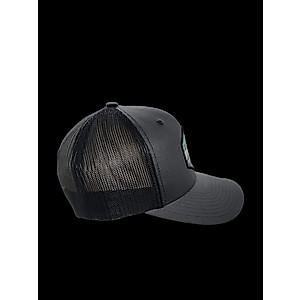 Pacific Northwest Trucker Hat w/mesh Backing and Pacific Northwest Woven Patch (Grey/Black)