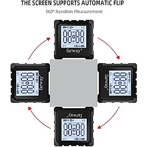 Digital Angle Finder with Laser - Magnetic Digital Angle Gauge Protractor,Cube Inclinometer with LCD Display for Accurate Measuring
