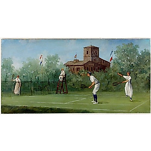 Edwardian Tennis Match: Mixed Doubles