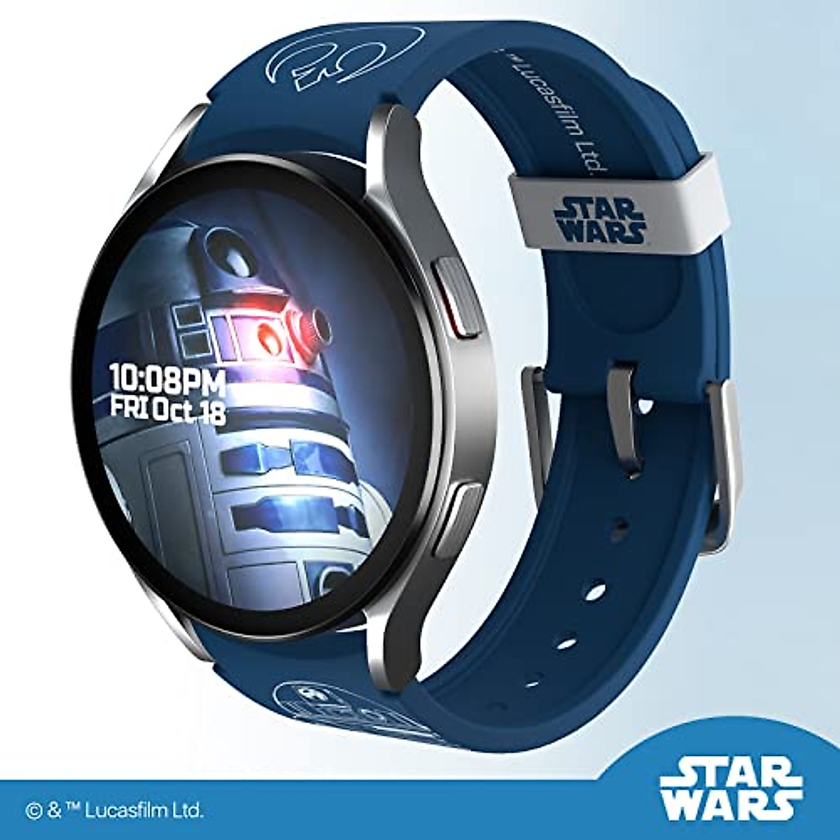 Star Wars - R2-D2 Droid Blueprints Smartwatch Band – Officially Licensed, Compatible with Samsung Watch (watch not included) - 20mm