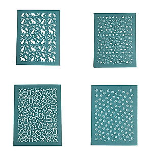 Yuly Rabbit Silk Screen Stencils Clay Silk Screen Stencils for Printing on Clay Paper T-Shirt Clay Jewelry Making Supply Clay Sculpting Tools Professional Clay Sculpting Tools for Beginners Kids