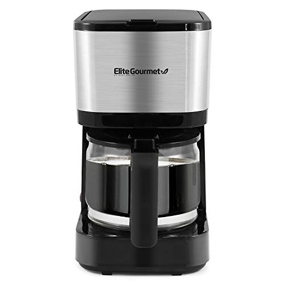 Elite Gourmet EHC9420 Automatic Brew & Drip Coffee Maker, with Pause N Serve, Reusable Filter, On/Off Switch, Water Level Indicator, 5-Cup, Stainless Steel