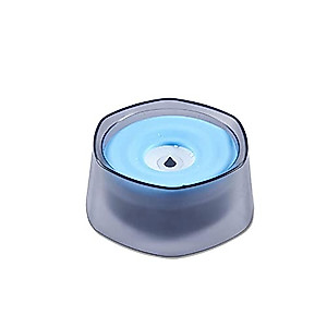 FUUIE Bowls for Food and Water Household Hexagonal Pet Bowl, Suitable for Cats, Small Dogs, Non-Slip Design, Floating Plate Can Be Raised and Lowered (Color : Blue)