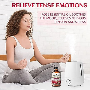 EVOKE OCCU Rose Essential Oil 4 Oz, Premium Rose Oil for Diffuser Fragrance DIY Candle Soap Making-120ml