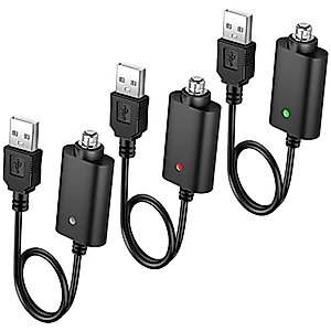 TINAREKA USB Thread Cable, 3PCS Smart USB Thread Pen Charger Cable with Intelligent Overcharge Protection LED Indicator