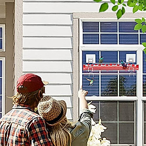 Rxivir Window Hummingbird Feeder Suction Cup, Humming Birds Feeders for Outside Window,Window Bird Feeders for Viewing，Easy to Assemble, Fill and Clean,16 Oz