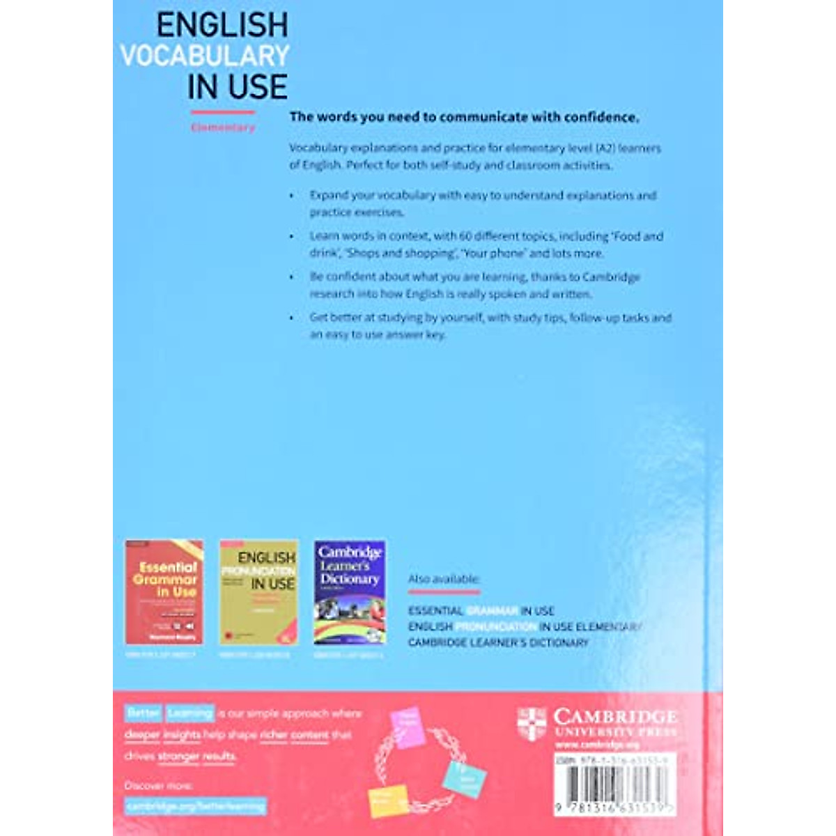 English Vocabulary in Use Elementary Book with Answers: Vocabulary Reference and Practice