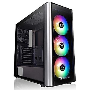Thermaltake Level 20 MT Motherboard Sync ARGB ATX Mid Tower Gaming Computer Case with 3 120mm ARGB 5V Motherboard Sync RGB Fans +1 120mm Rear Fan Pre-Installed CA-1M7-00M1WN-00, Black