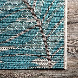 nuLOOM Outdoor Trudy Area Rug, 5x8, Turquoise