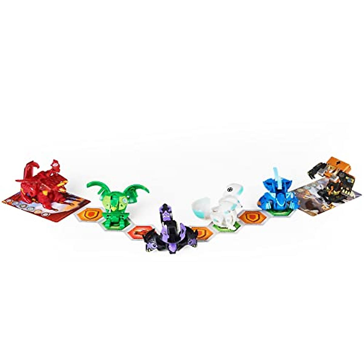 Bakugan Unbox and Brawl 6-Pack, Exclusive 4 Bakugan and 2 Geogan, Collectible Action Figures, Toys for Kids Boys Ages 6 and Up (Amazon Exclusive)
