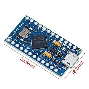 RedTagCanada Pro Micro Atmega32U4 5V 16MHz Bootloadered IDE Micro USB Pro Micro Board Microcontroller Compatible for Arduino (2, Pro Micro ATmega32U4 Micro-USB)