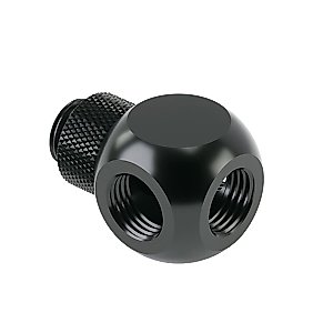 Barrow G1/4" 4-Way Ball Fitting, Rotary, Black