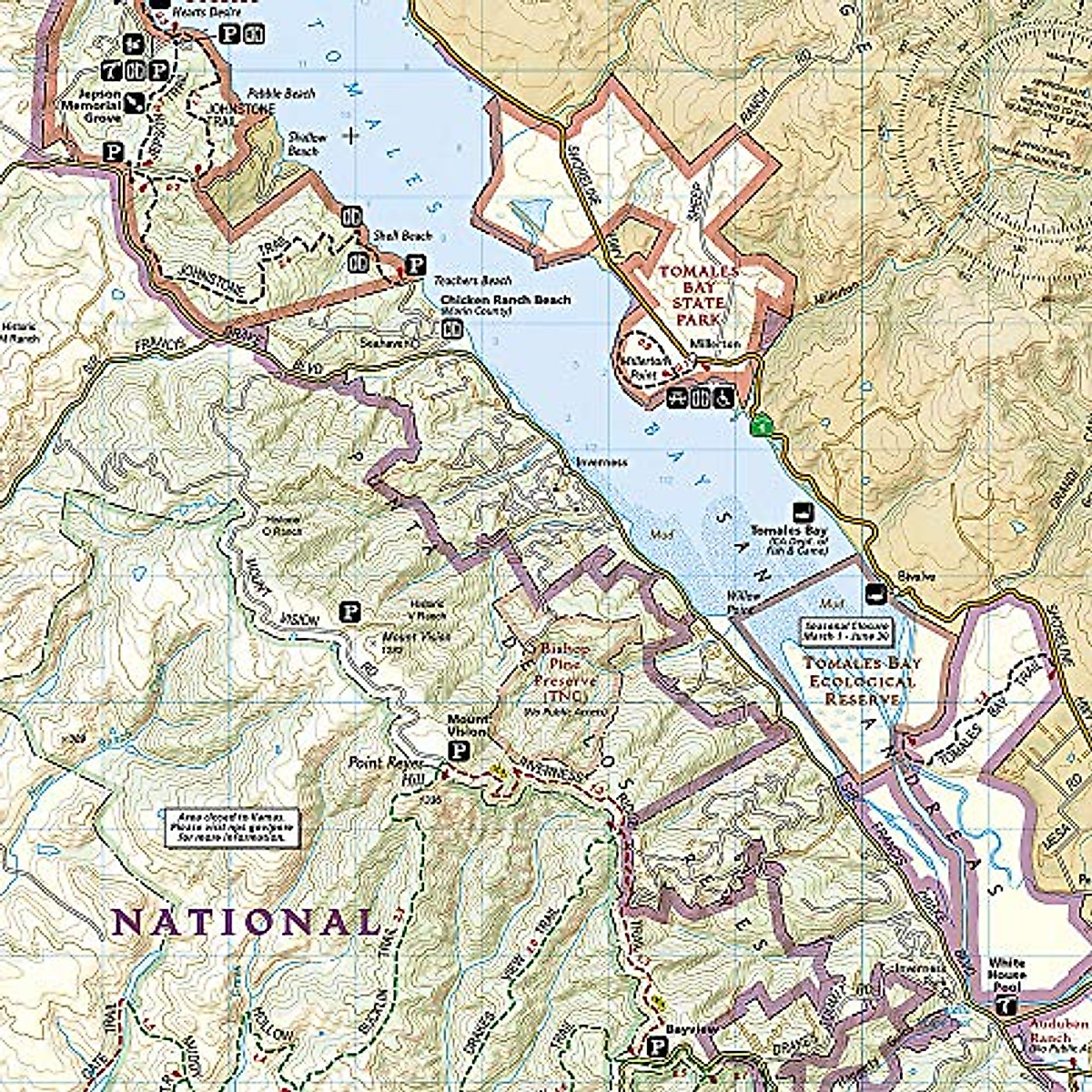 Mount Tamalpais, Point Reyes Map (National Geographic Trails Illustrated Map, 266)