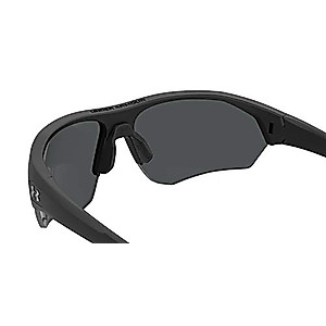 Under Armour UA 0001/G/S Special Shape Sunglasses, Matte Black/Grey, 72mm, 10mm