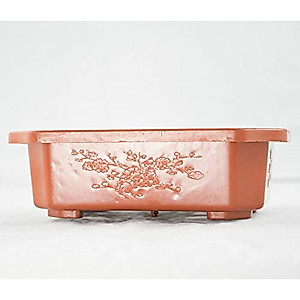 24 Pcs Rectangular Plastic Bonsai Training Pot, Succulent Planter - 6.25"x 4.5"x 2"