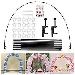 Voircoloria 12ft Table Balloon Arch Kit, Balloon Arch Stand Frame for Different Size Tables Graduation Wedding Birthday Baby Shower Party Decorations