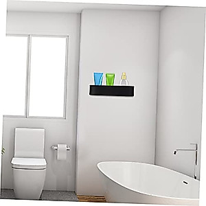 GARVALON 1pc Wall Shelf Wall Mounted Shelves Storage Wall Shelves Shelf for Corner Punch-Free Rack Storage Rack Bathroom Rack Sundries Holder Wall-Mounted Bathroom Rack Bathroom Shelf Ledge