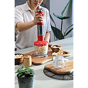 TOKEBI Cordless Rechargeable Powerful Immersion Hand Blender, 5 speed, Stick hand blender, Stainless steel blade, Infant food Puree Soup Smoothies