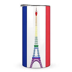 France Gay Flag Funny Coffee Mug Stainless Steel Travel Insulated Tumbler Double Wall Water Cup 10 Oz