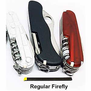 Firefly Regular 3 Pack - Fire Starter Accessory for Swiss Army Victorinox Knives (Neon Green-Yellow Glow)