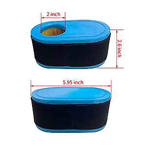 951-12260 Air Filter (2 Pack) - Fit for Craftsman LT1500 LT3800 R1000 RER1000 T1000 T1200 Lawn Mower Part