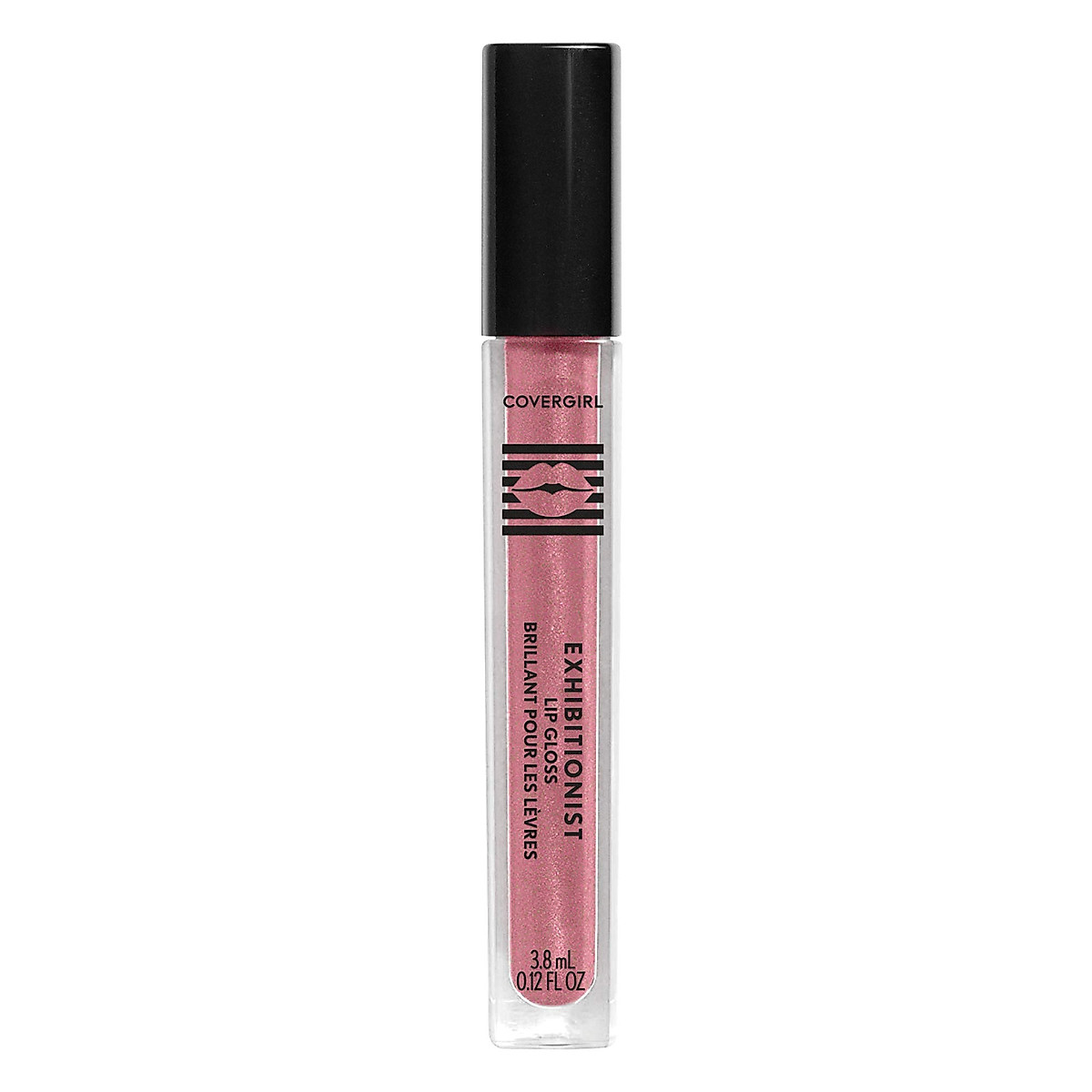 COVERGIRL Exhibitionist Lip Gloss, Short Change, High-Glossy, Cream, 0.99 Fl Oz, Shiny Pink Lip Gloss, Moisturizing Lip Gloss, Intense Hydration, Vibrant, Luscious